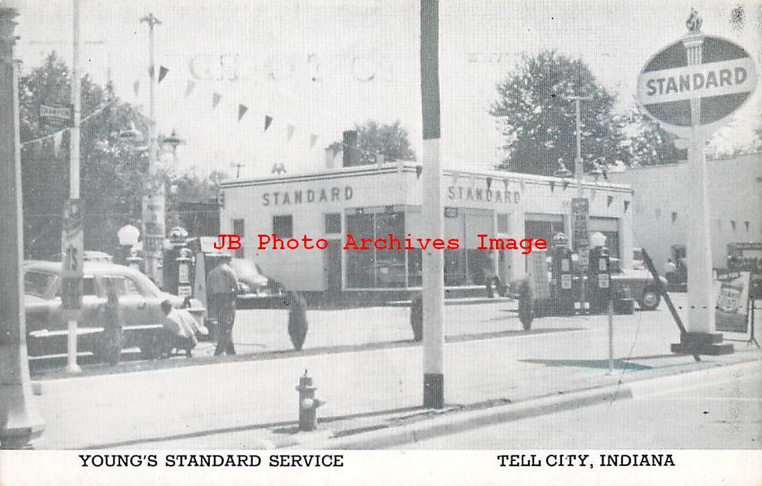 IN, Tell City, Indiana, Young's Standard Gas Station, Jimmie's ...