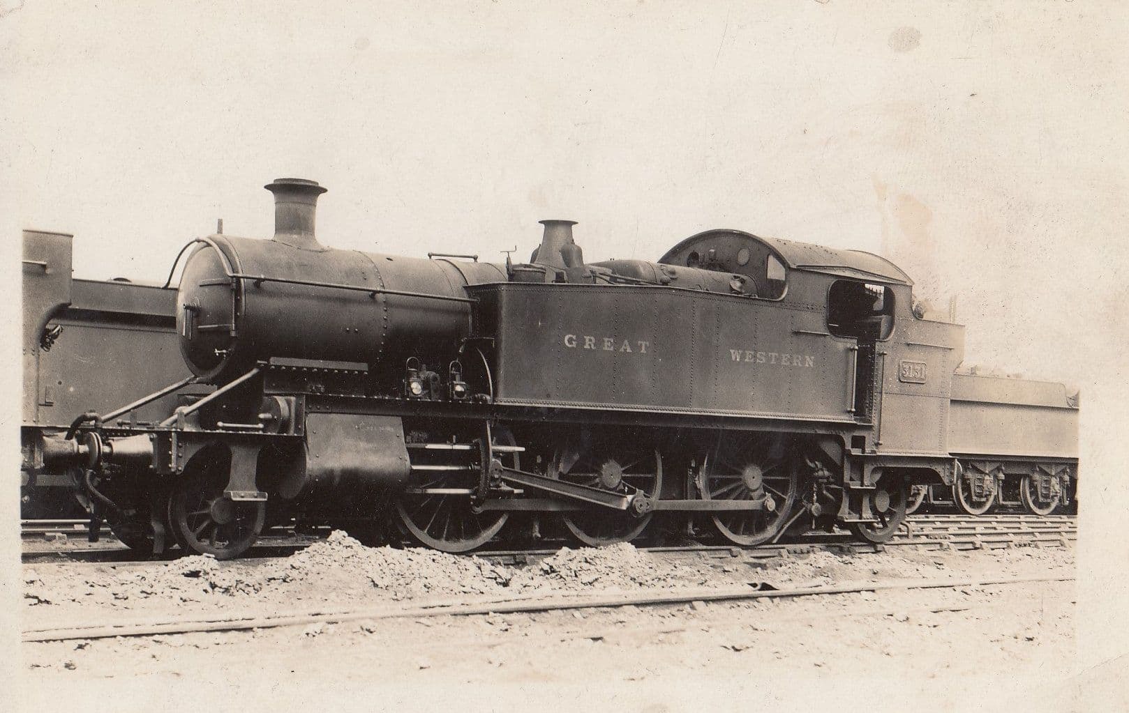 GWR Class 2-6-2T No 3131 Churchward & Collett Train RPC Postcard ...