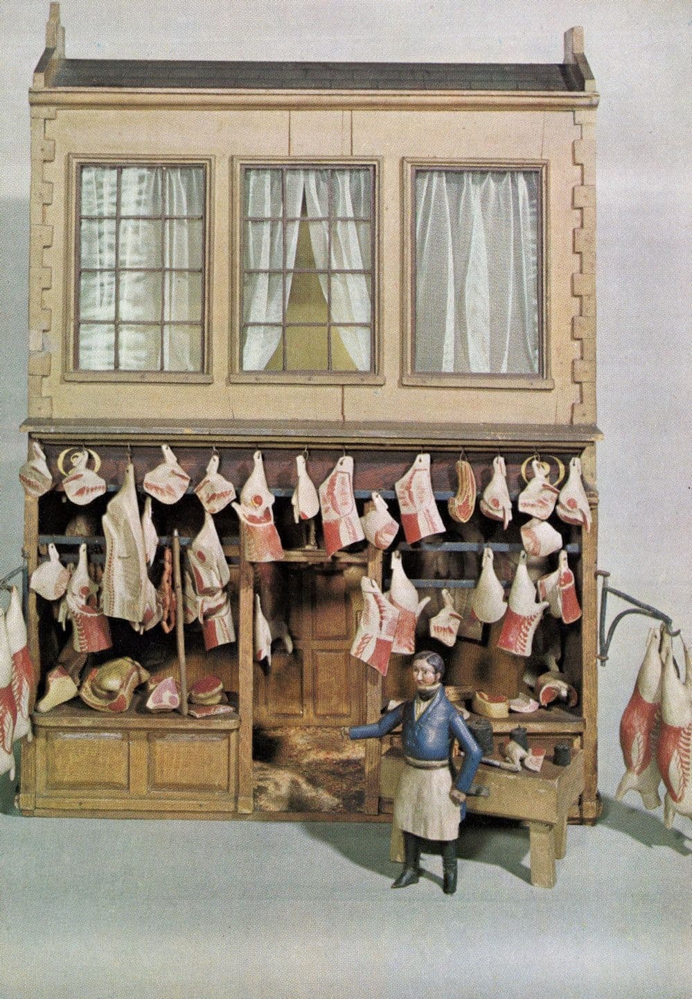 Victorian Butchers Shop Model London Museum Postcard | Topics ...