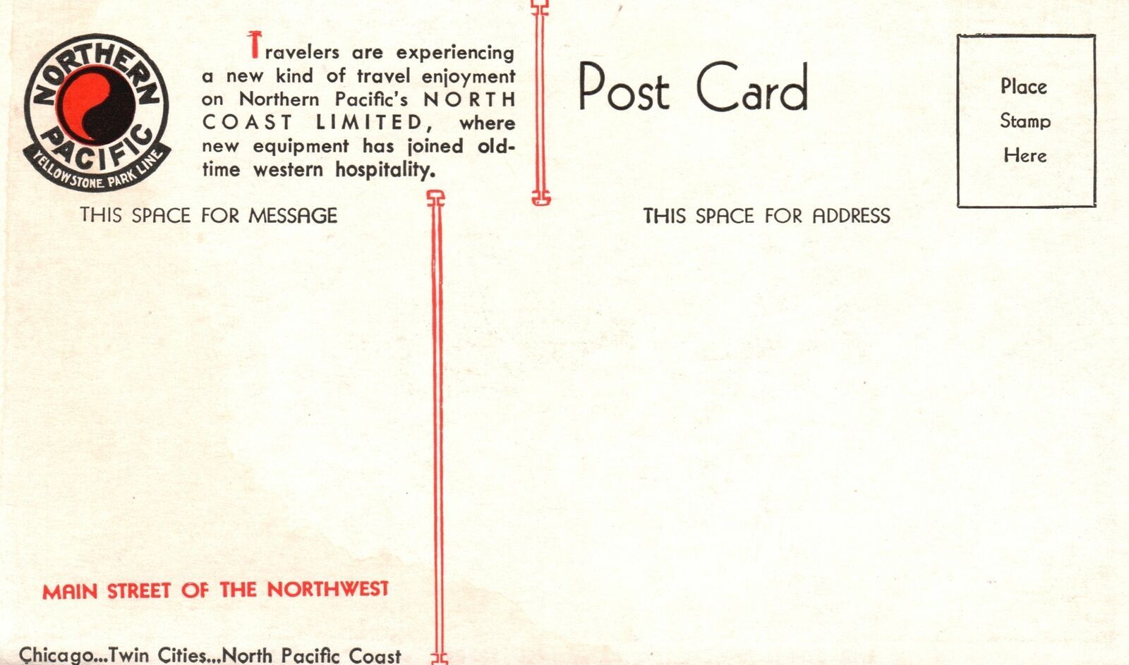 Vintage Postcard 1920's Diesel-Powered Streamlined North Coast Limited ...