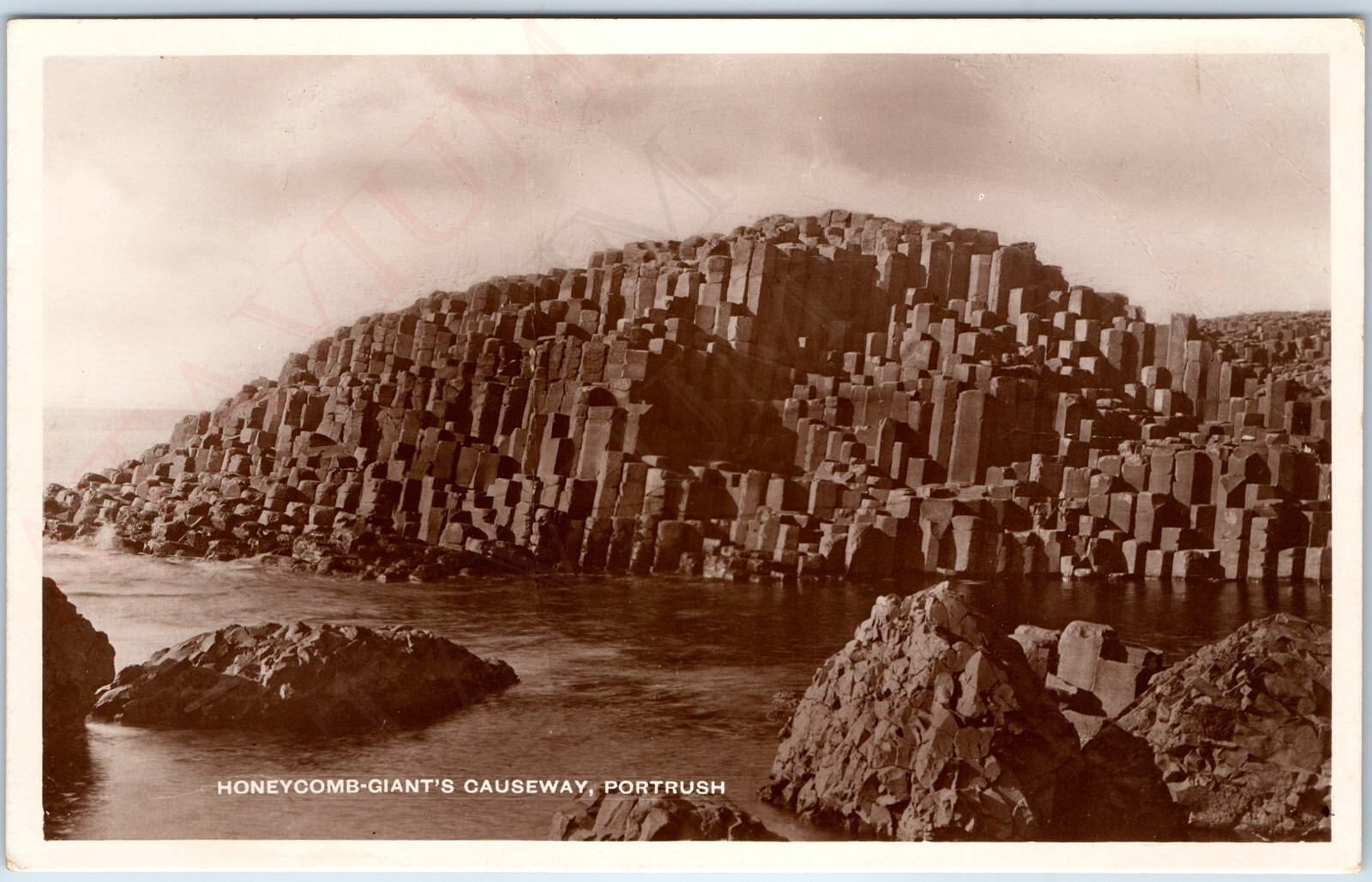 c1920s Portrush, Ireland RPPC Giants Causeway Honeycomb Basalt Rock ...