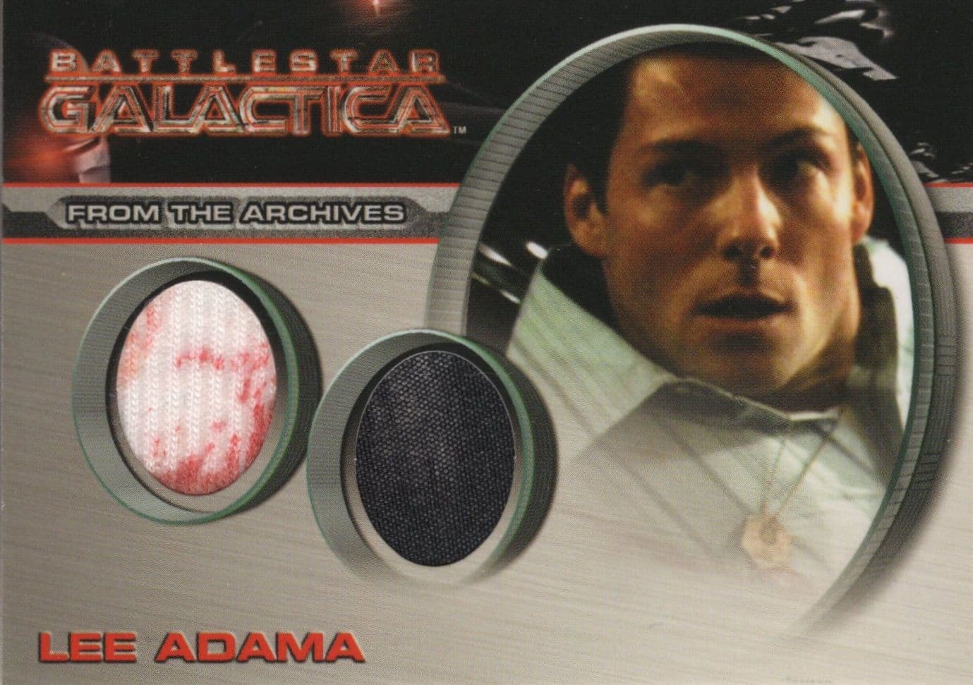 Lee Adama Dual RARE 2x Real Costume Cloth DC9 Battlestar Galactica ...