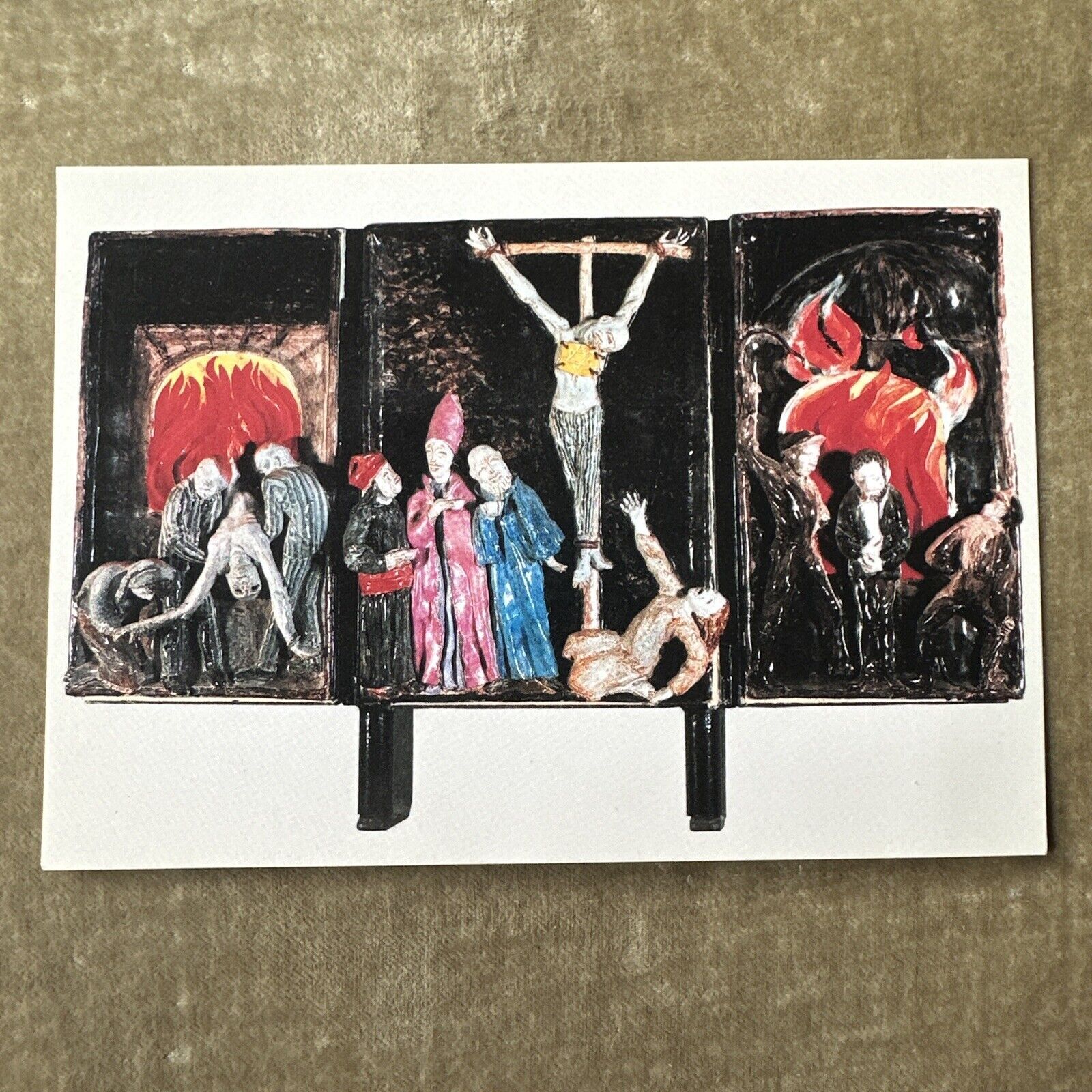 Triptych for Auschwitz by Doris Pollatschek Jerusalem Art Postcard ...