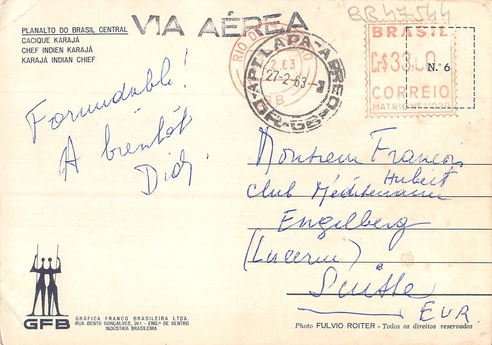 BR47544 Planalto do Brasil centralcacique karaja Brazil | Latin & South ...