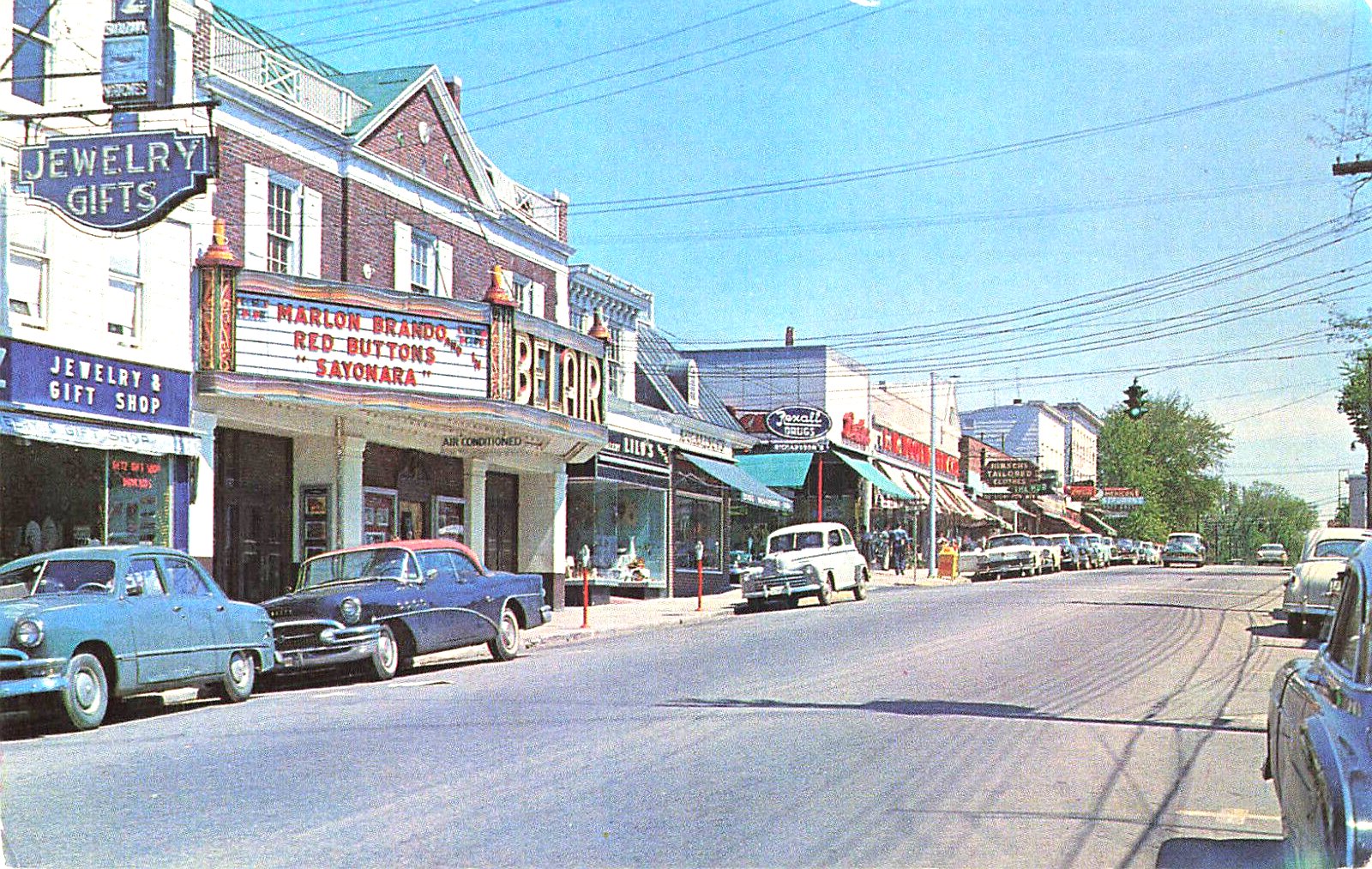 Bel Air MD Main Street Mi=ovie Theatre "Marlon Brando" Old Cars ...