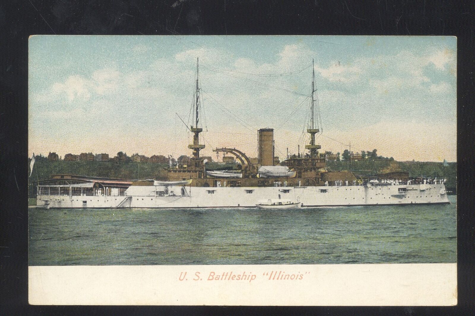 United States Navy Battleship USS Illinois 1909 Military Ship Vintage ...