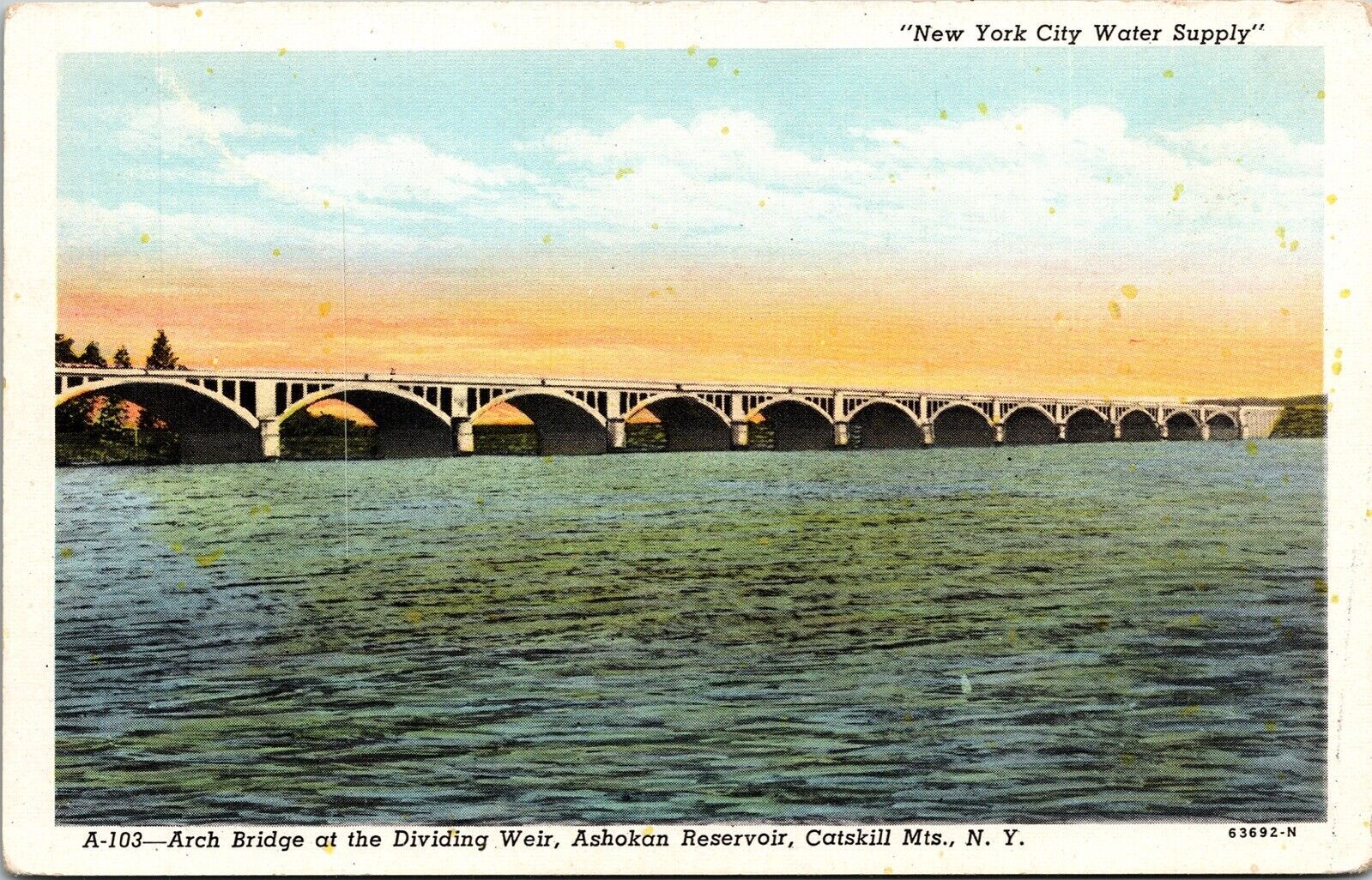 Arch Bridge Dividing Weir Ashokan Reservior Catskill Mts New York NY WB ...