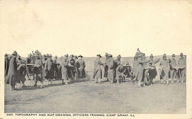Camp Grant Illinois~Officers Training~Topography & Map Drawing~c1917 ...