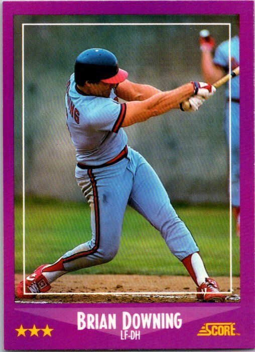 1988 Score Baseball Card Brian Downing California Angels sk3154 ...