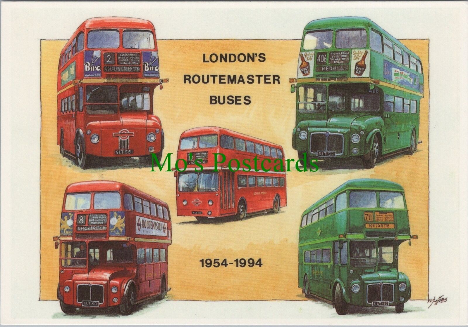 Road Transport Postcard - London's Routemaster Buses, 1954-1994 - Ref ...