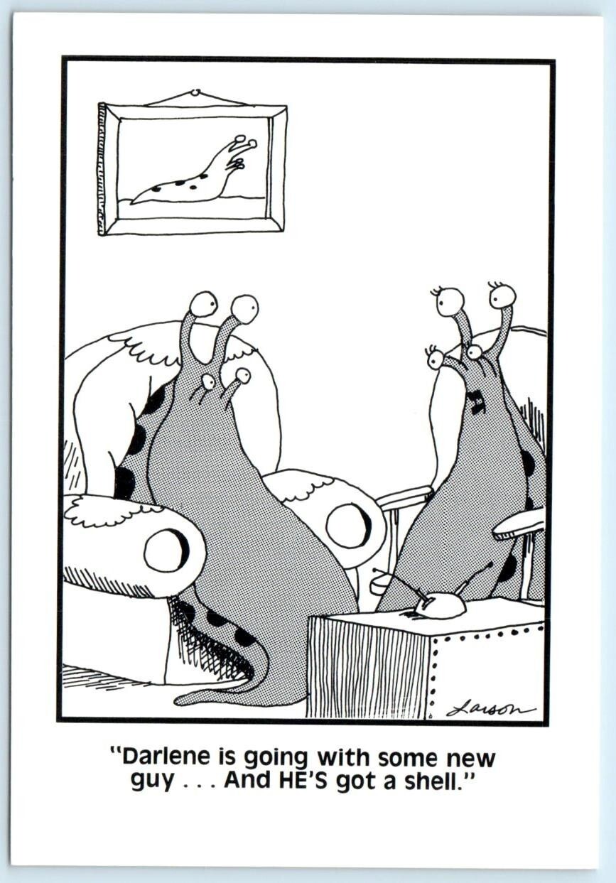 2 Postcards GARY LARSON Comic Art "THE SLUGS ARE BACK" 1983 Far Side 4 ...