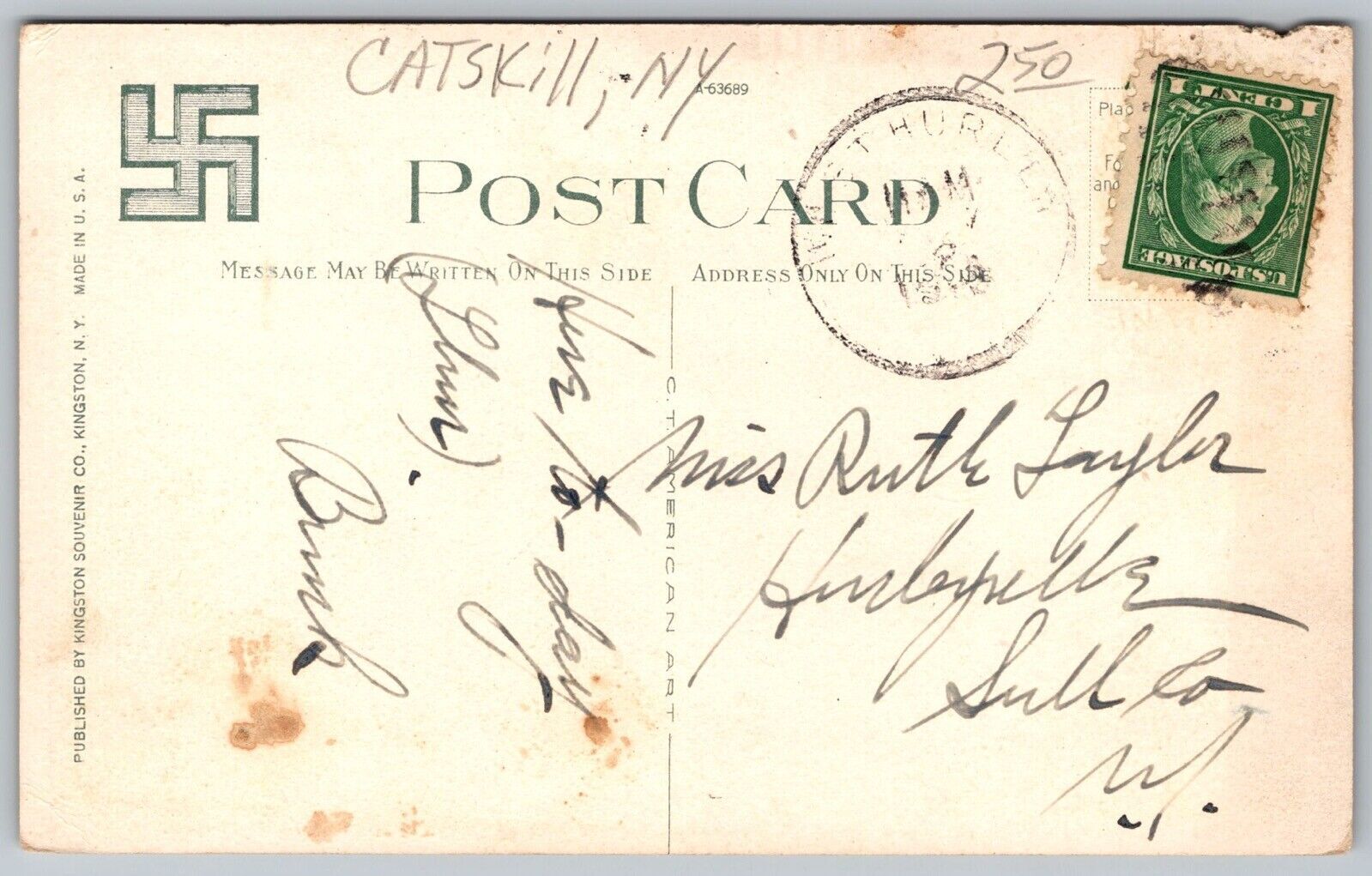 Tower Winchell Hill McClellan Monument Ashokan Reservoir Catskill Mts ...