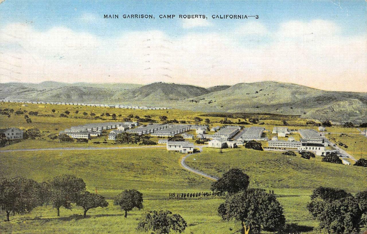 Main Garrison CAMP ROBERTS, CA Army Military 1942 Vintage Postcard ...