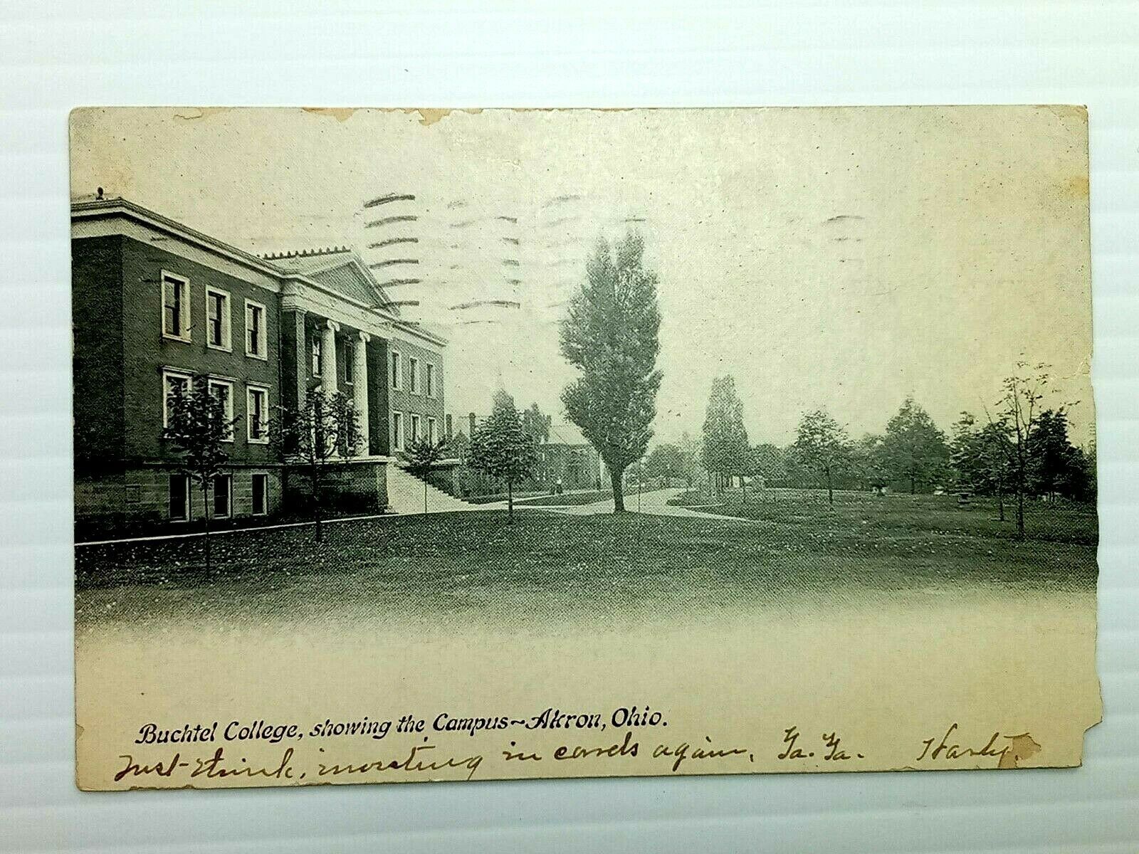 Vintage Postcard 1906 Buchtel College Showing the Campus Akron OH Ohio ...