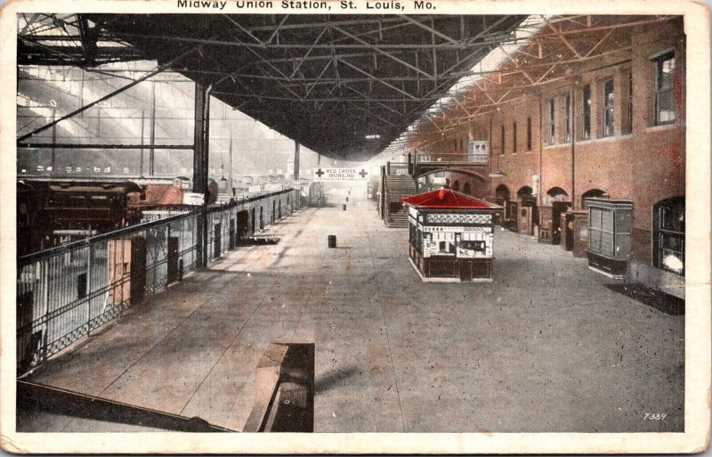 Postcard Midway Union Railroad Station in St. Louis, Missouri | Europe ...