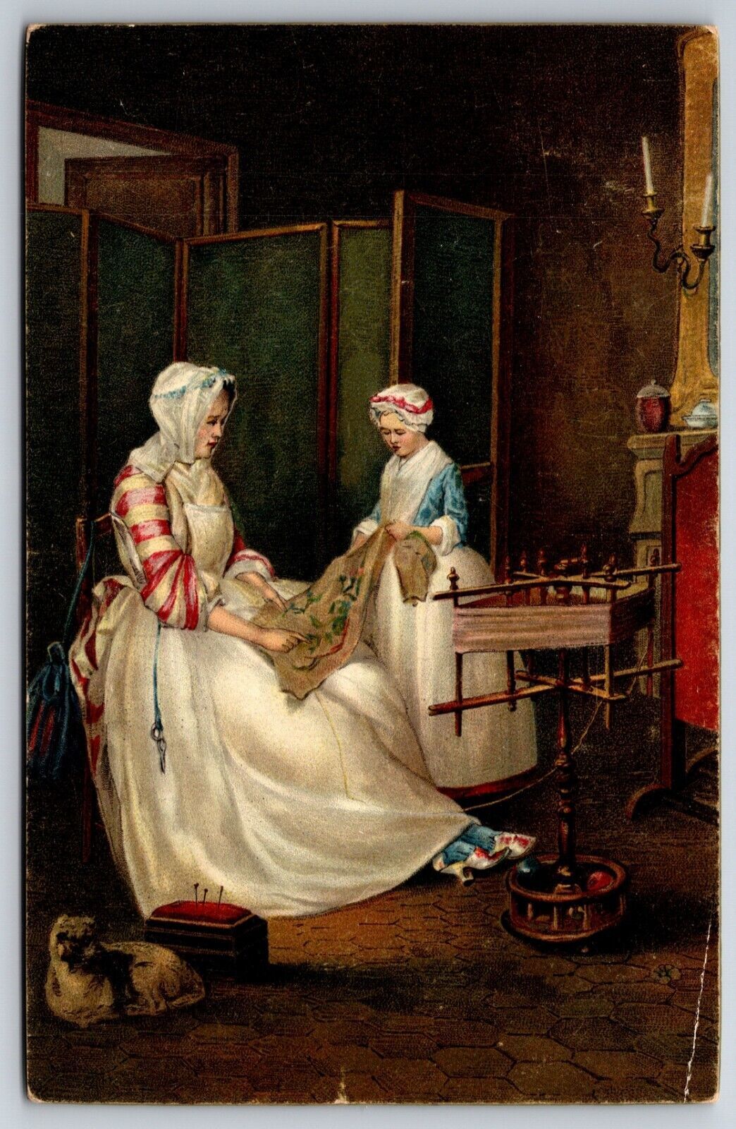 Jean-Baptiste-Simeon Chardin Painting The Diligent Mother DB Postcard ...