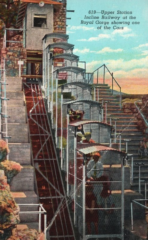 Vintage Postcard 1946 Upper Station Incline Railway at Royal Gorge ...