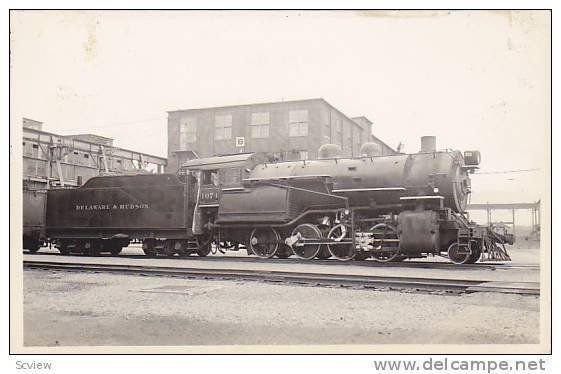 RP, Train On Railroad Tracks, Delaware & Hudson, #1074, 1920-1940s ...