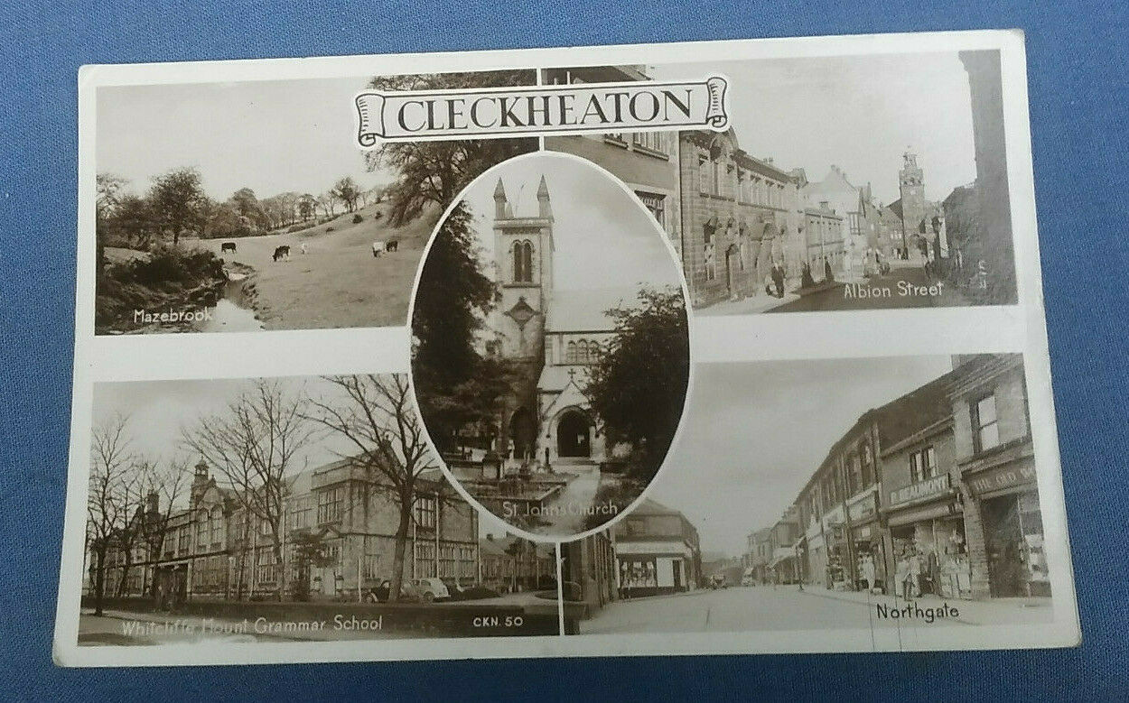 Vintage Real Photo Multiview Postcard Cleckheaton Yorks Postmarked 1952 ...