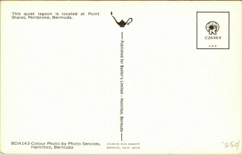 Lagoon Point Share Pembroke Bermuda Postcard Mike Roberts VTG UNP ...