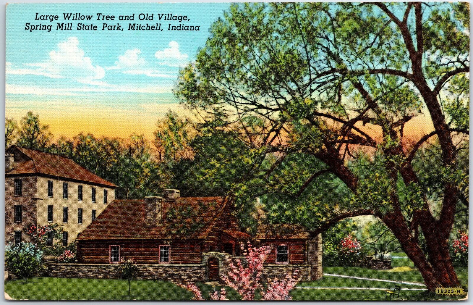 Vintage Postcard OLD Village in Springs Mill State Park Located ...