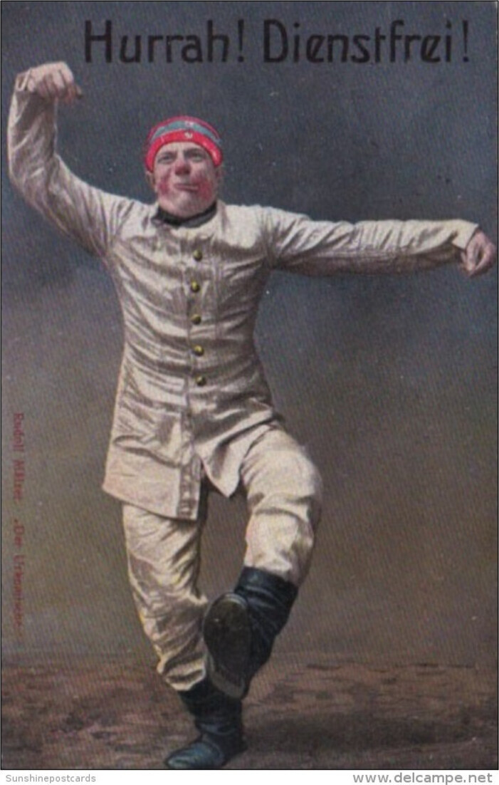 Military Humour German Soldier Hurrah Dienstfrei Alfred Maetzer Der ...