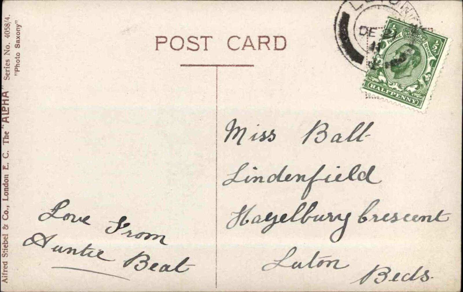 Antique 1911 Beautiful Woman PROP WOODEN RAKE Studio Portrait TINTED ...