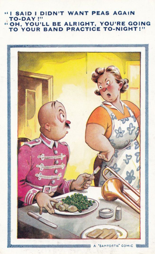 Brass Band Fairground Leader Eating Peas F*rting Old Comic Humour ...