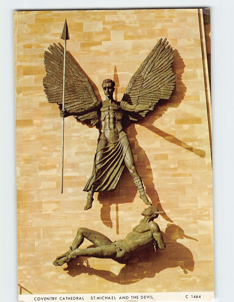 Postcard St. Michael And The Devil, Coventry Cathedral, Coventry ...