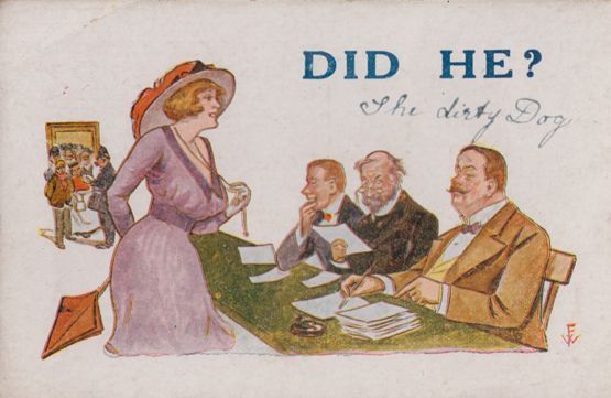 Two Timing Cheating Husband Did He The Dirty Dog Wife Old Comic Humour ...