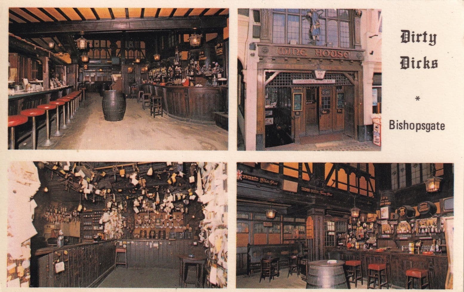 Dirty Dicks Bishopsgate London Pub 1970s Rare Advertising Postcard ...