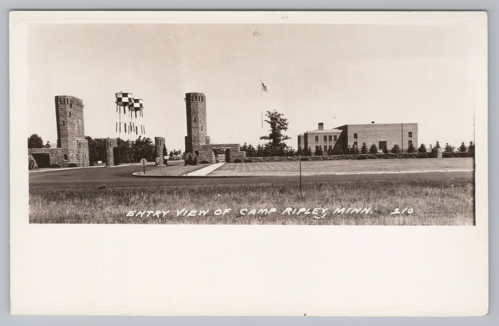Camp Ripley MN~Army Post Entrance Pillars~Checkered Water Towers~1940s ...