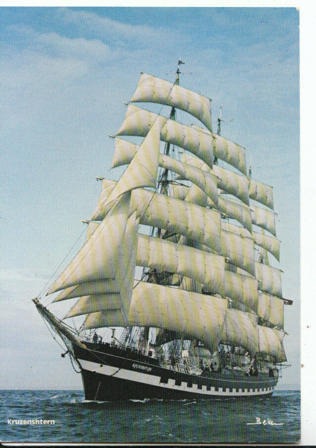 Ships Postcard - Kruzenshtern, Built in Germany 1926 as The 'Padua ...