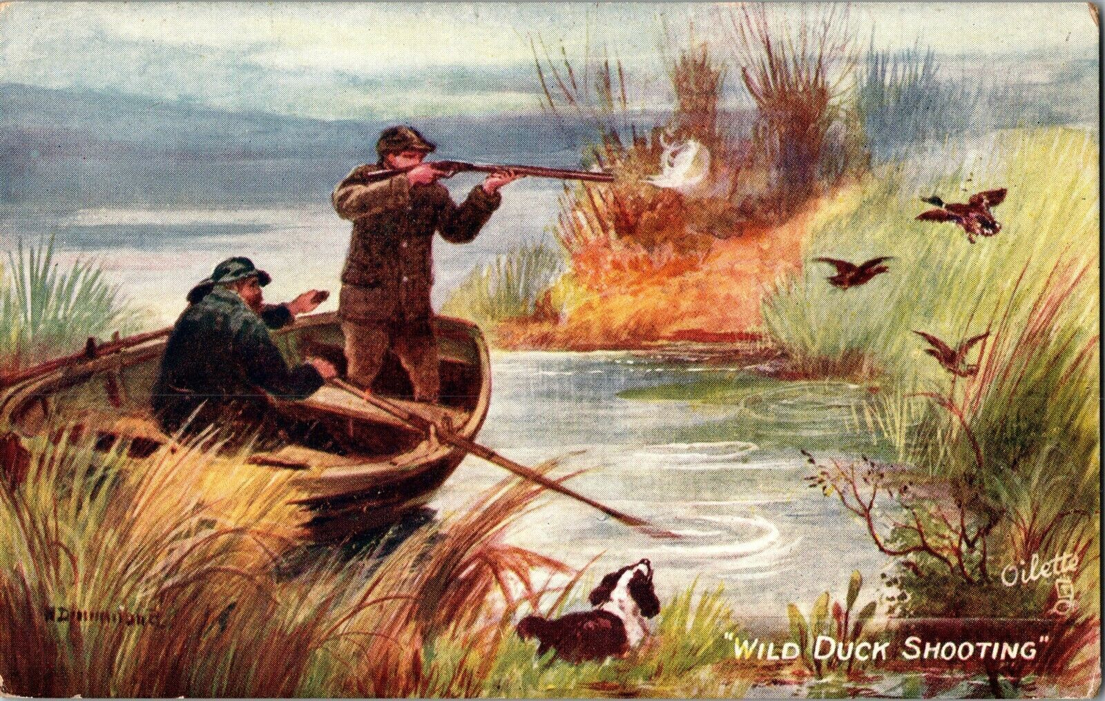 Tucks 9273 With Dog and Gun Wild Duck Shooting Vintage Postcard F66 ...