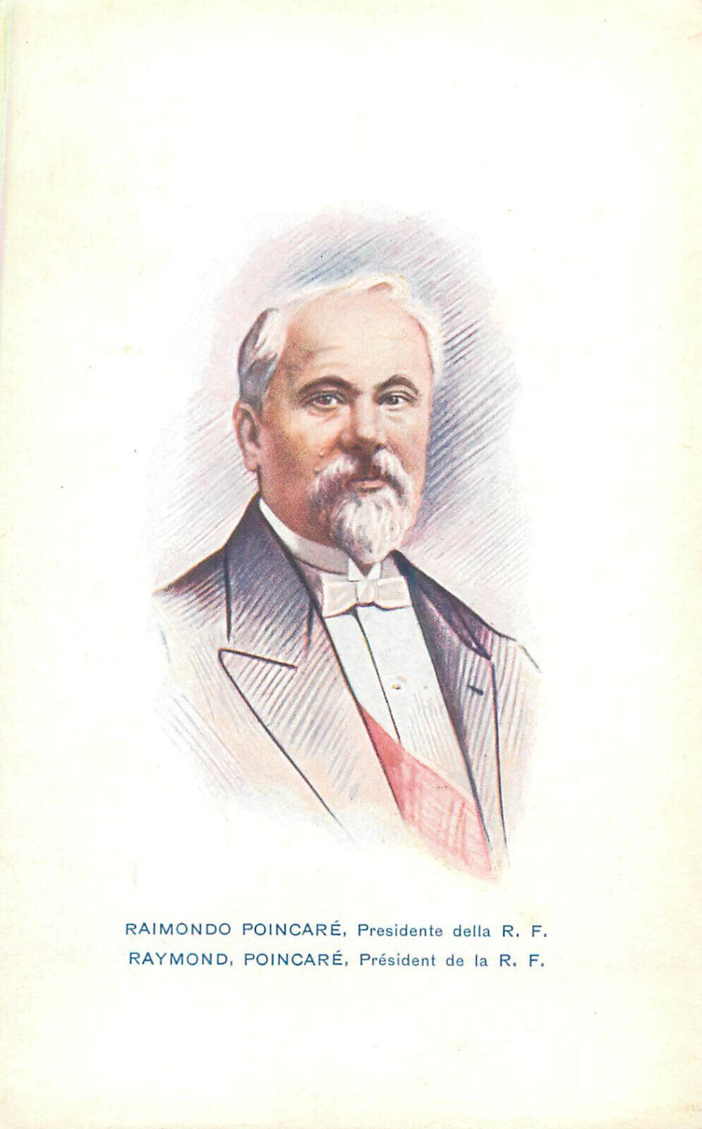 Portrait of the President Raymond Poincare vintage pictorial card ...
