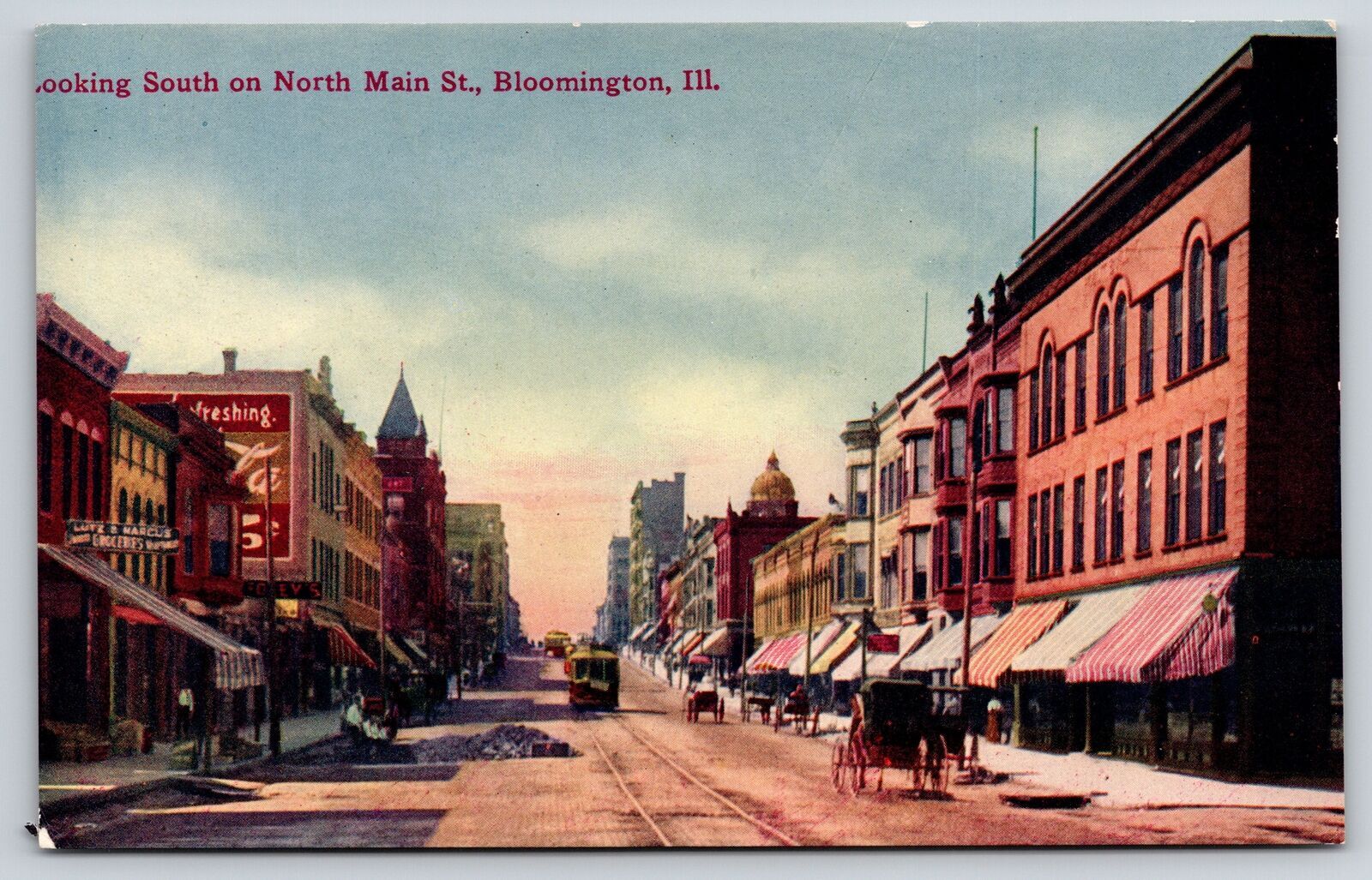 Bloomington IL Main St~Lutz & Marcus Groceries~Refreshing Coca-Cola ...