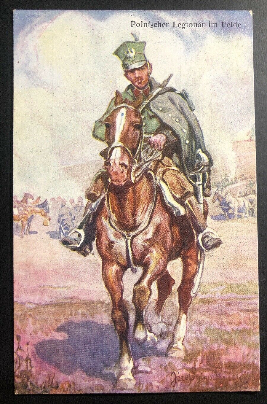 Mint WWI Polish Legion Poland Color Picture Postcard PPC In The Field ...