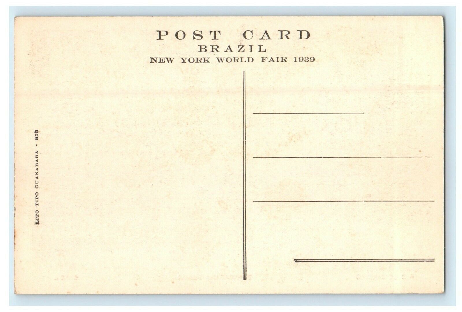 Rio De Janeuiro Copacabana Beach Brazil, New York World's Fair 1939 ...