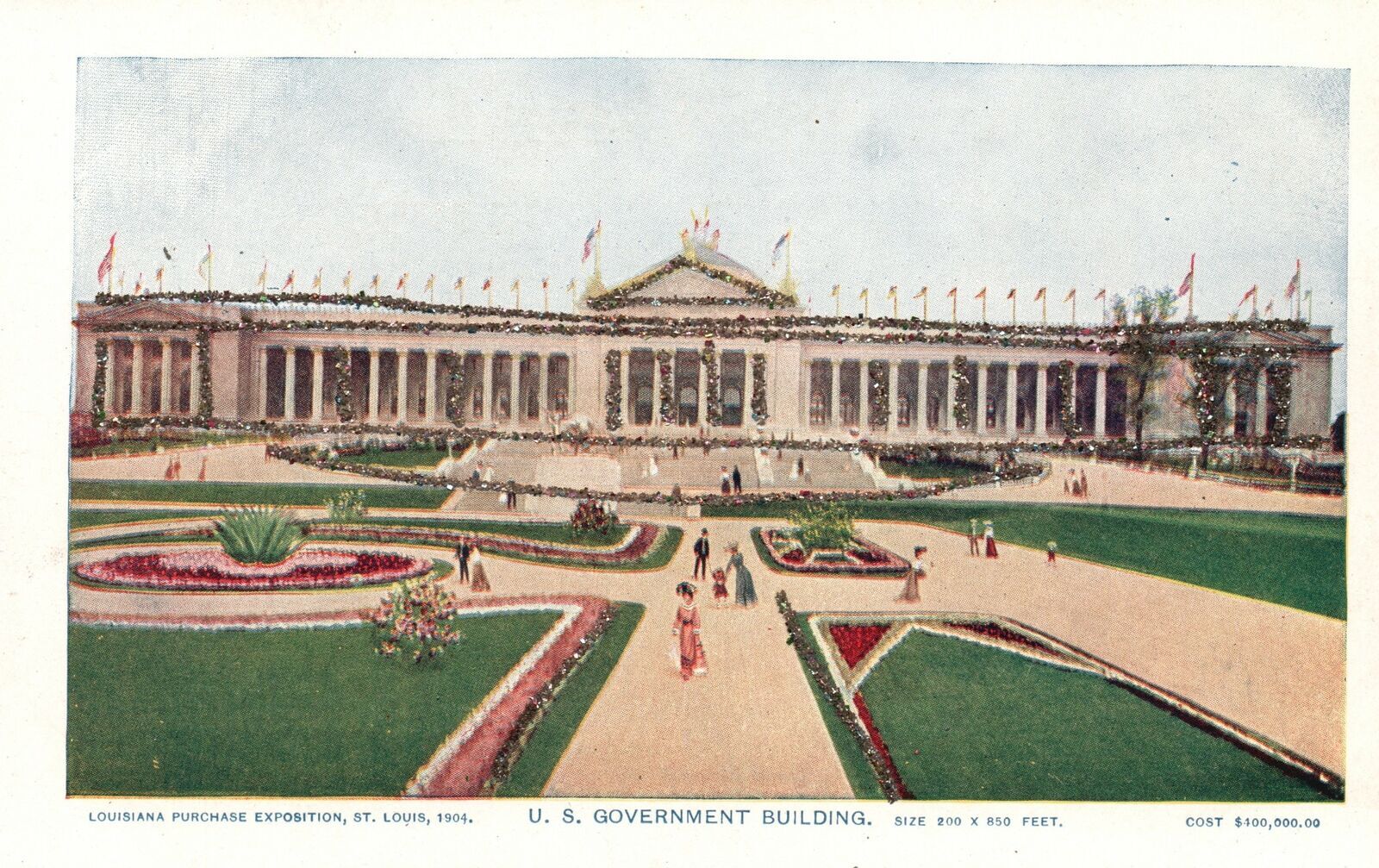 Vintage Postcard 1900's US Government Building Louisiana Exposition St ...