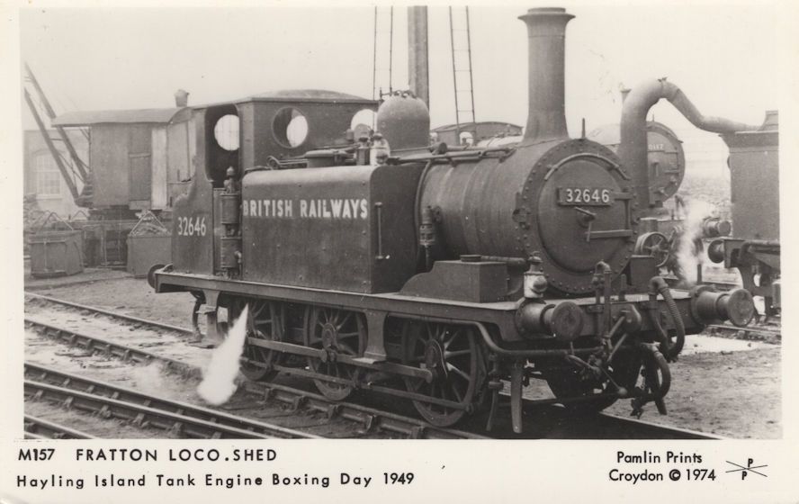 Fratton Loco Shed Hayling Island Railway Train in 1949 Postcard ...