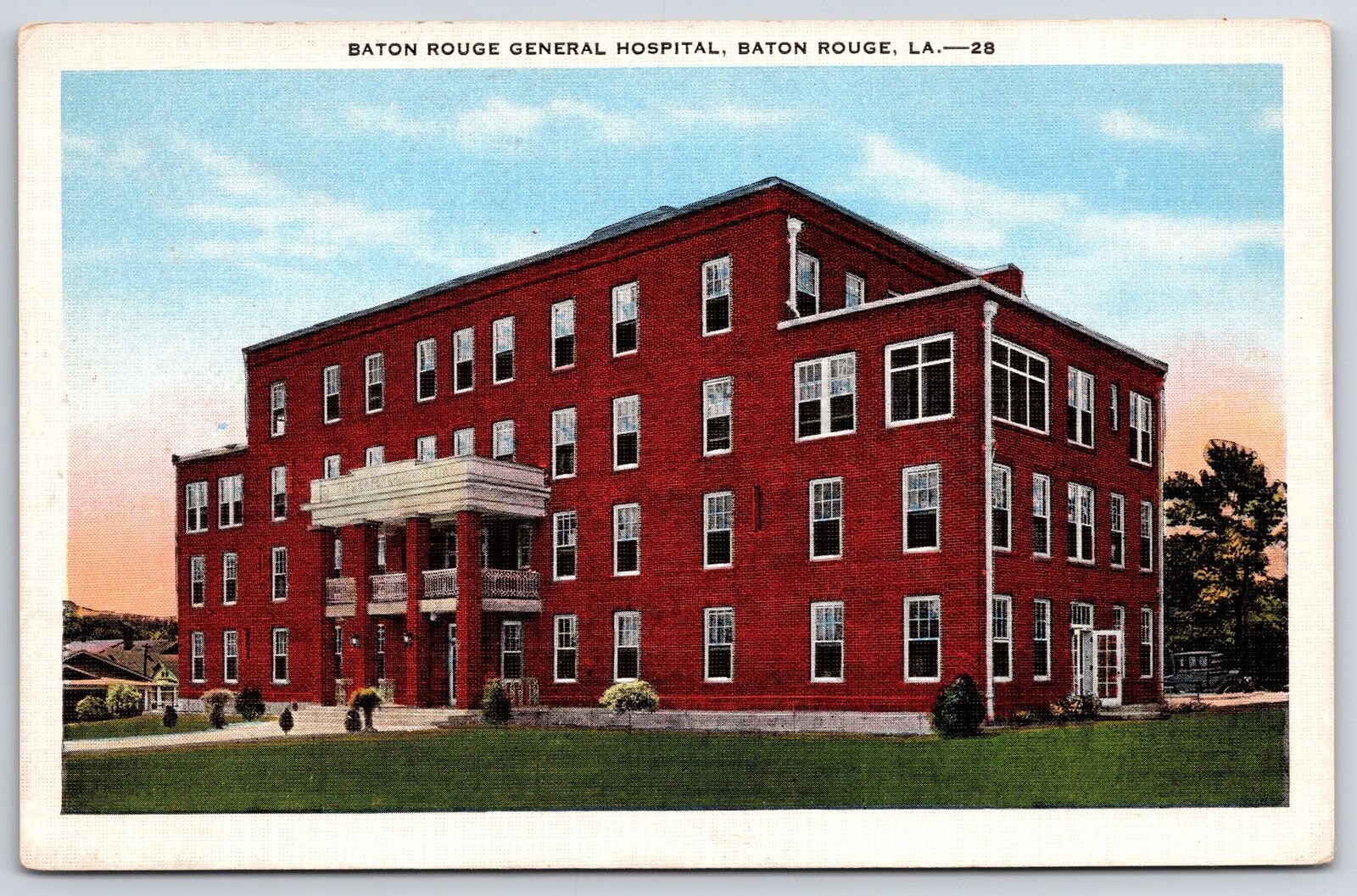 Vintage Postcard Baton Rouge Hospital Building Greenfield Louisiana LA ...