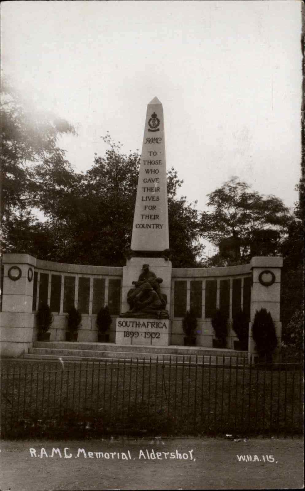 Aldershot England RAMC South African Memorial Vintage Real Photo ...