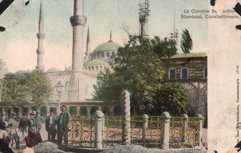Vintage Postcard La Colonne Stamboul Constantinople Castle Istanbul ...