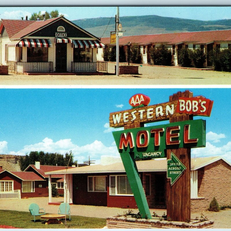 1956 Kremmling, Colo. Bob's Western Motel AAA Motor Lodge Credit Sign ...