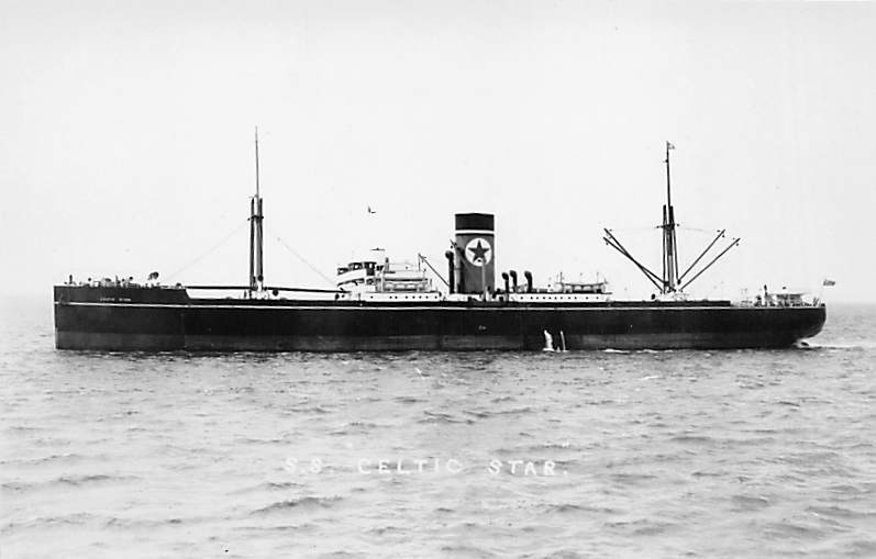 SS Celtic Star Blue Star Line Ship Writing on back | Topics - Other ...