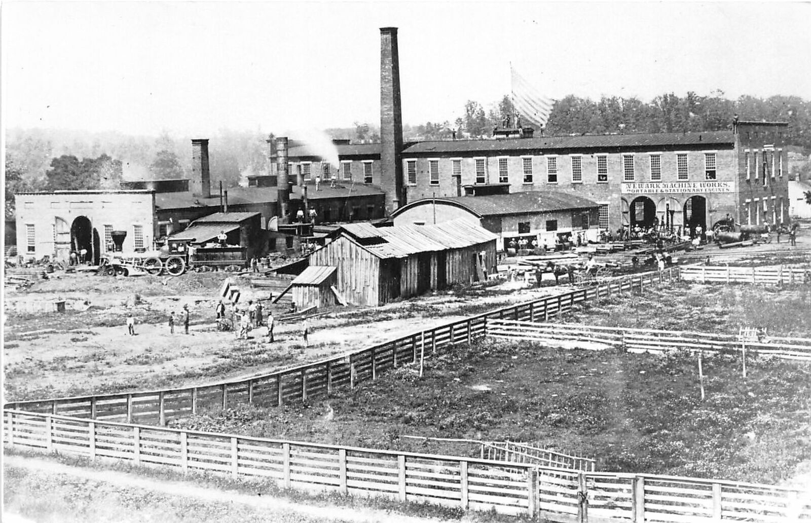F48/ Newark Ohio RPPC Postcard REPRINT c1970s Machine Works Railroad 12 ...