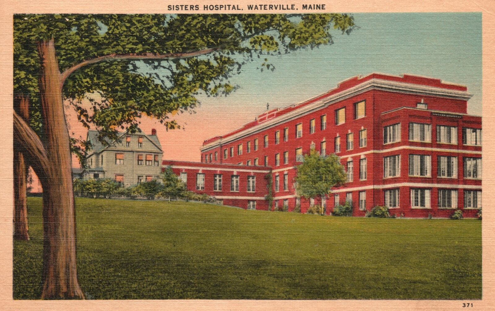 Vintage Postcard 1930's Sister's Hospital Waterville Maine American Art ...