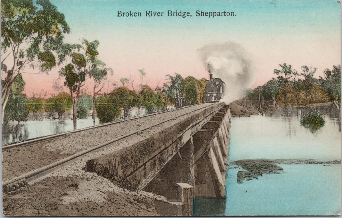 Broken River Bridge Shepparton Australia Train Railway Bridge Postcard ...