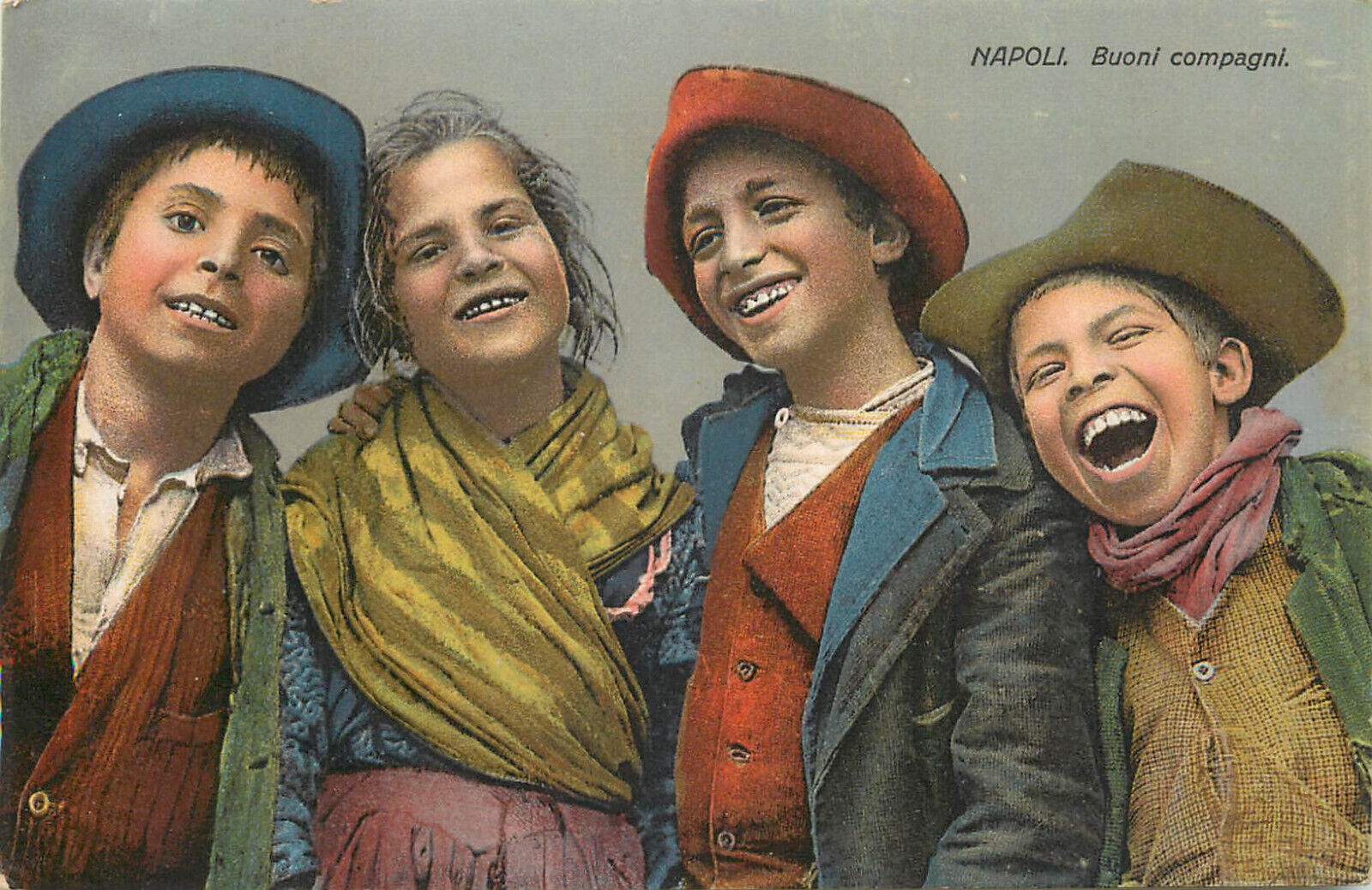 Neapolitan children types good comrades vintage postcard | Africa ...
