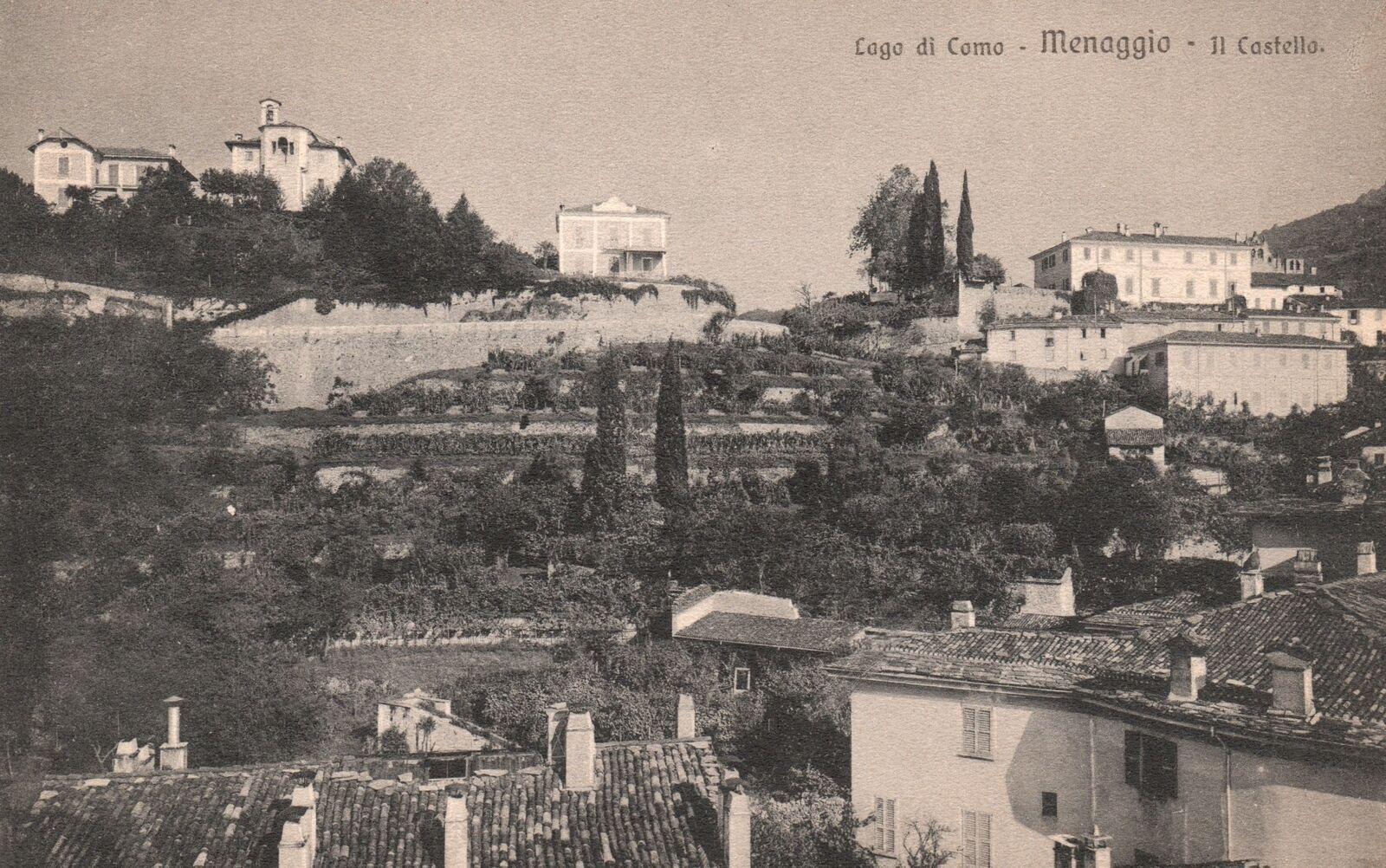 Vintage Postcard 1910's Como Lake Lago di Como Menaggio II Castello ...